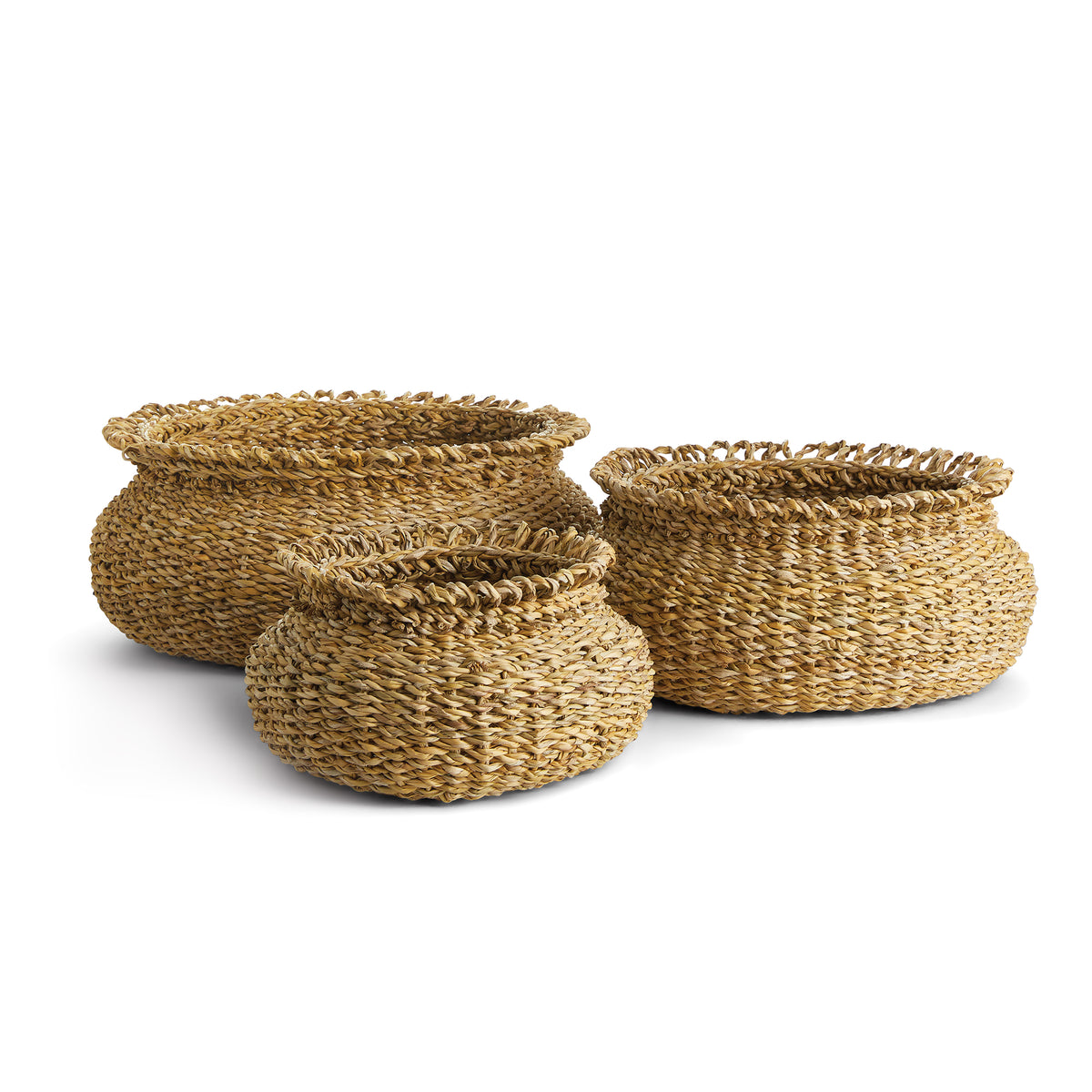 Seagrass Loop Baskets, Set Of 3 – The Gathering Garden